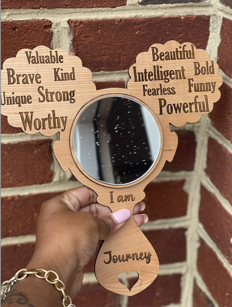 Afro Puff Affirmation Mirror – Stylistik Creations